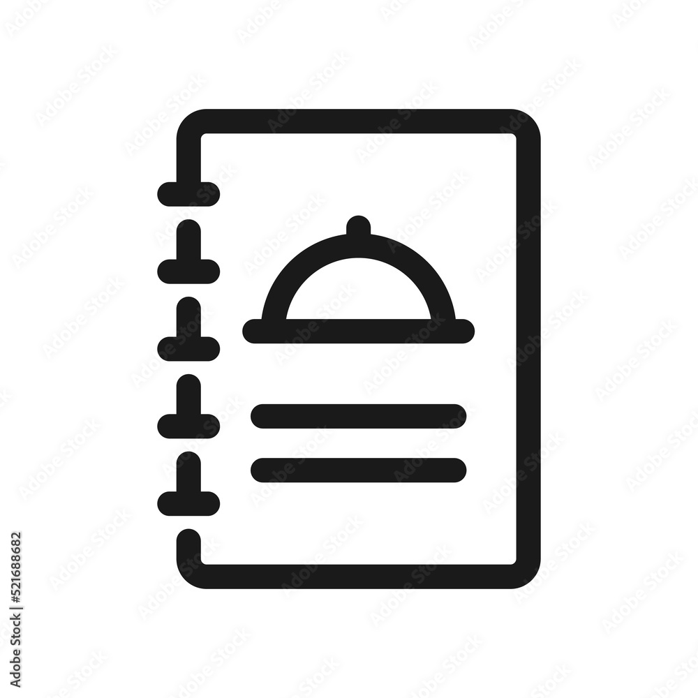 Food menu card line art icon. Food concept symbol illustration Stock ...