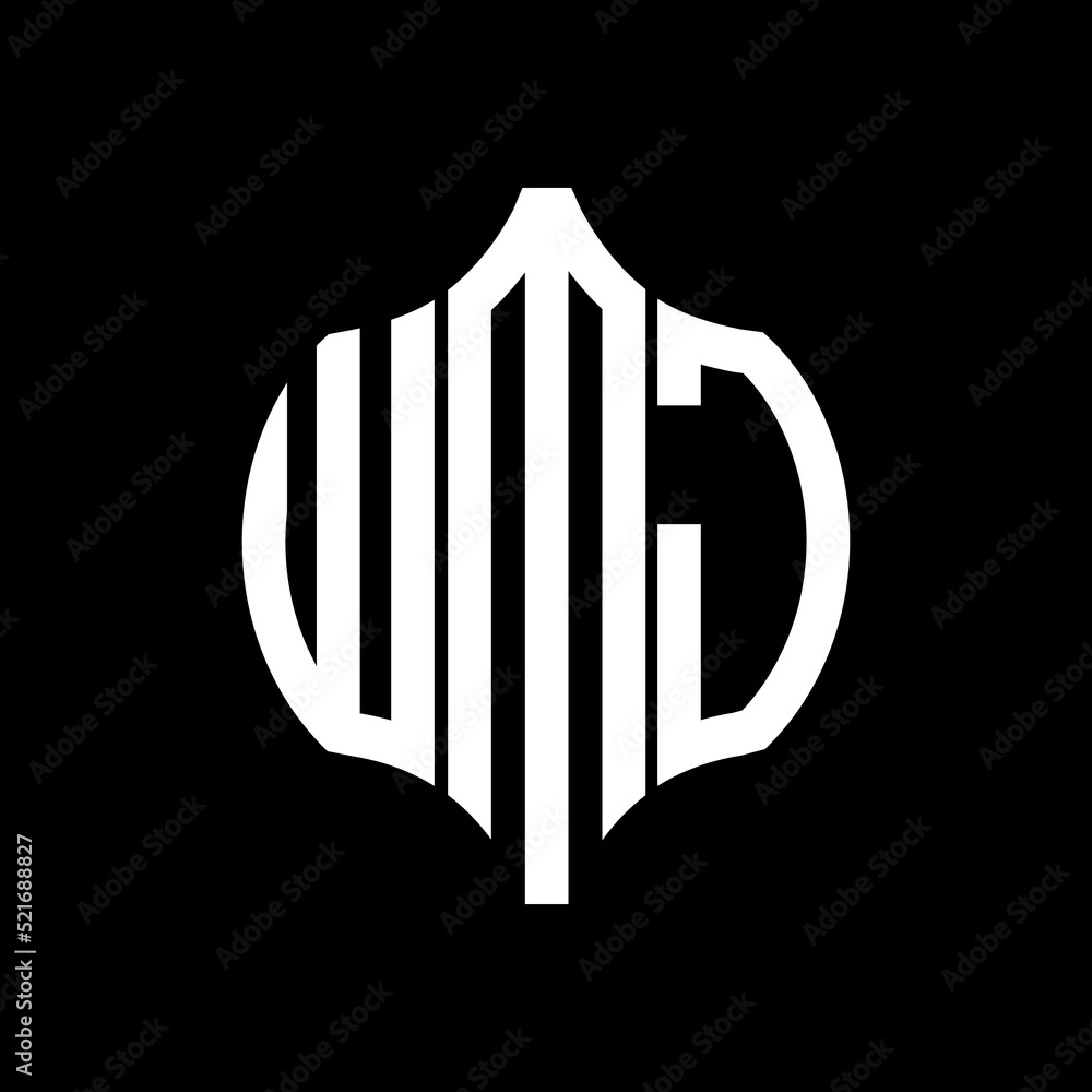 WMJ letter logo. WMJ best black background vector image. WMJ Monogram ...