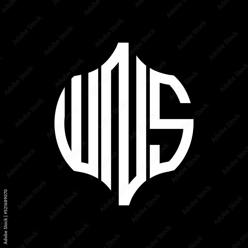 WNS letter logo. WNS best black background vector image. WNS Monogram ...