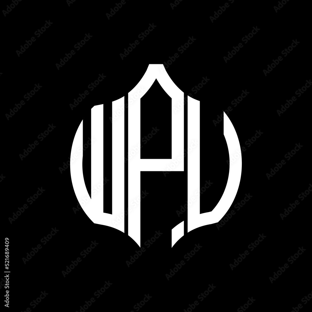 WPV letter logo. WPV best black background vector image. WPV Monogram ...