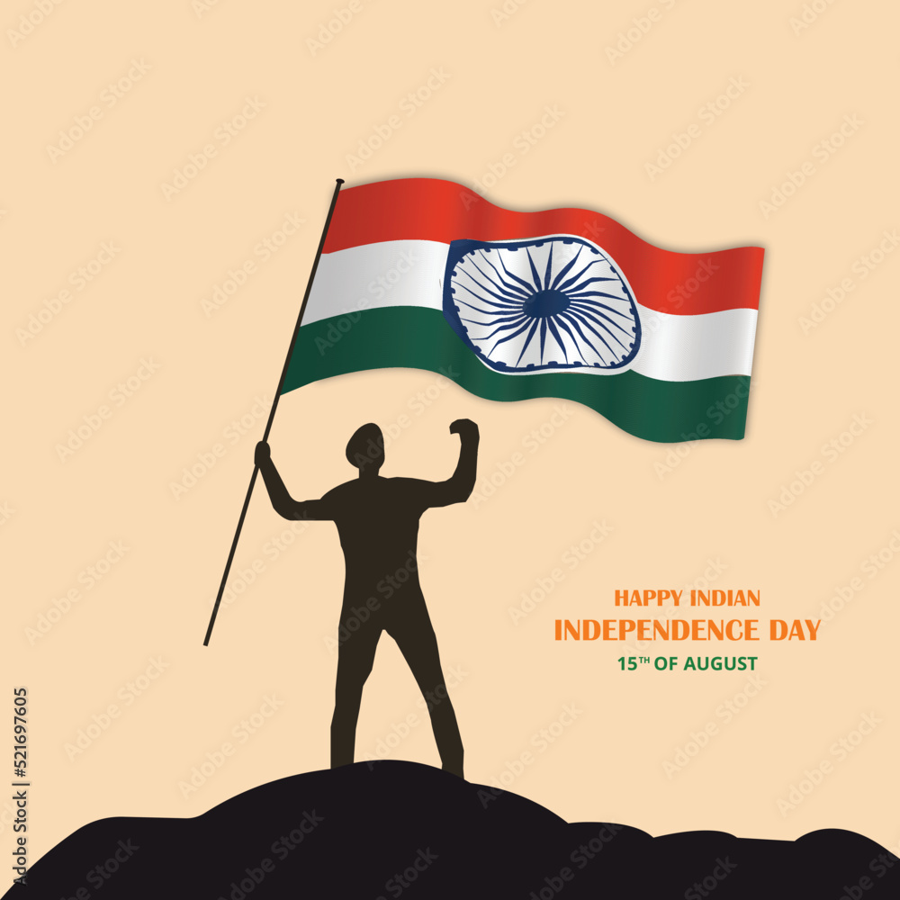 15th August Indian independence day social media post design Stock ...