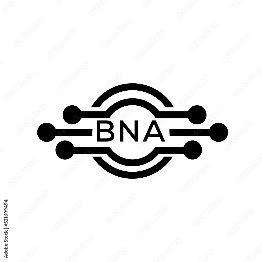 BNA letter logo. BNA best white background vector image. BNA Monogram ...
