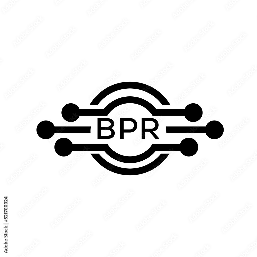 BPR letter logo. BPR best white background vector image. BPR Monogram ...