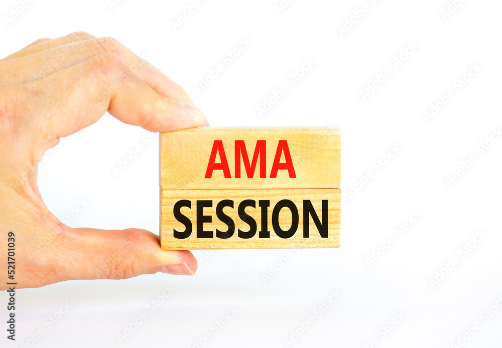 AMA ask me anything session symbol. Concept words AMA ask me anything ...