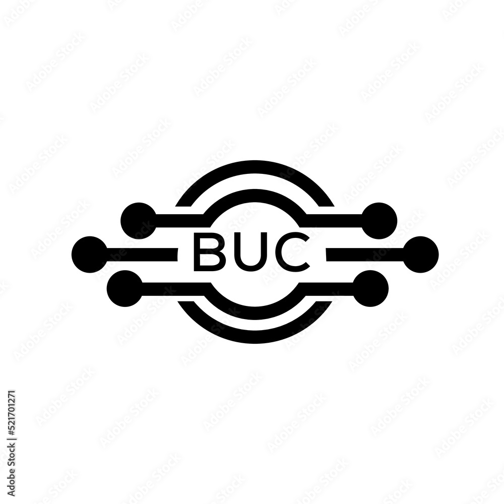 BUC letter logo. BUC best white background vector image. BUC Monogram ...