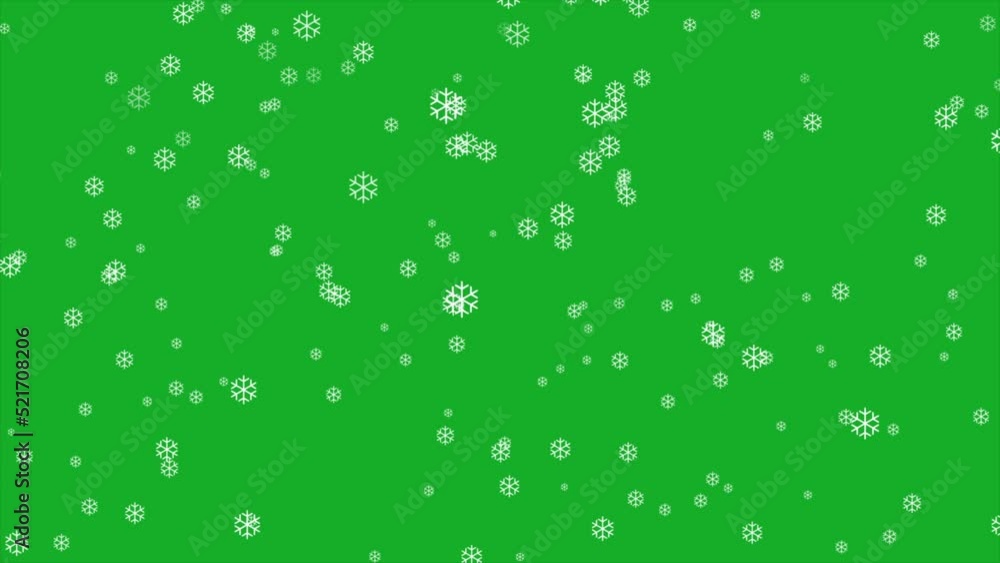 snowflake particles falling on green screen background Stock Video ...