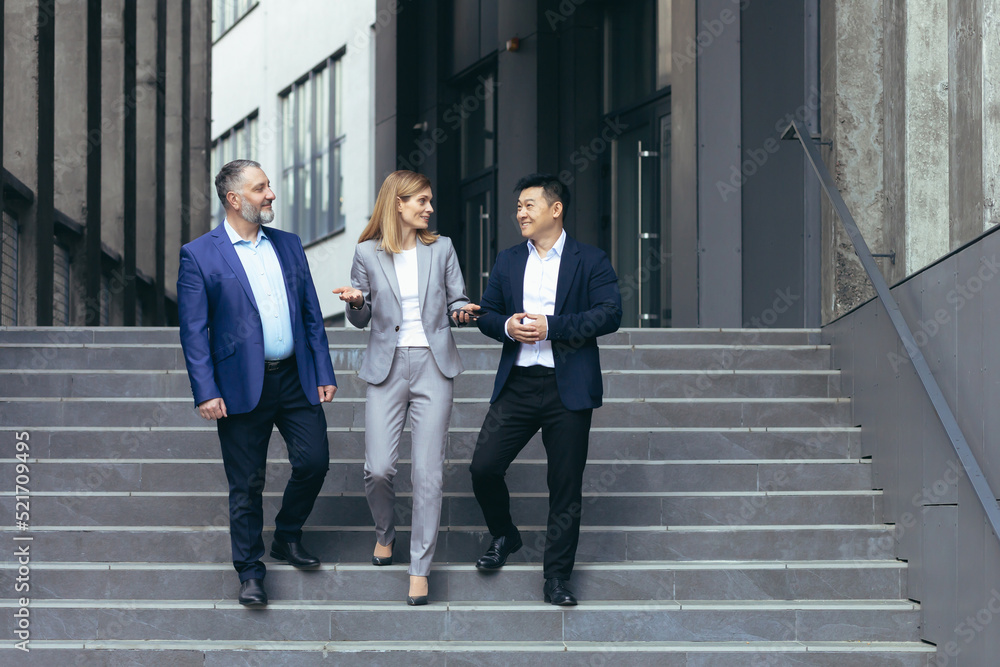 Diverse Business People Walking