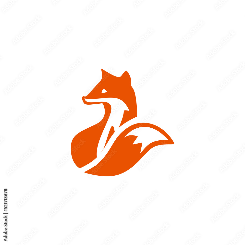 Fox symbol vector illustration.unique fox logo design inspiration Stock ...