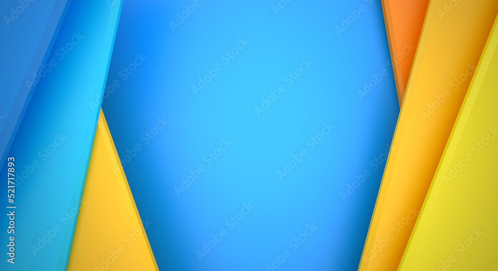 colorful 3d render abstract background. random geometric 3d shapes with ...