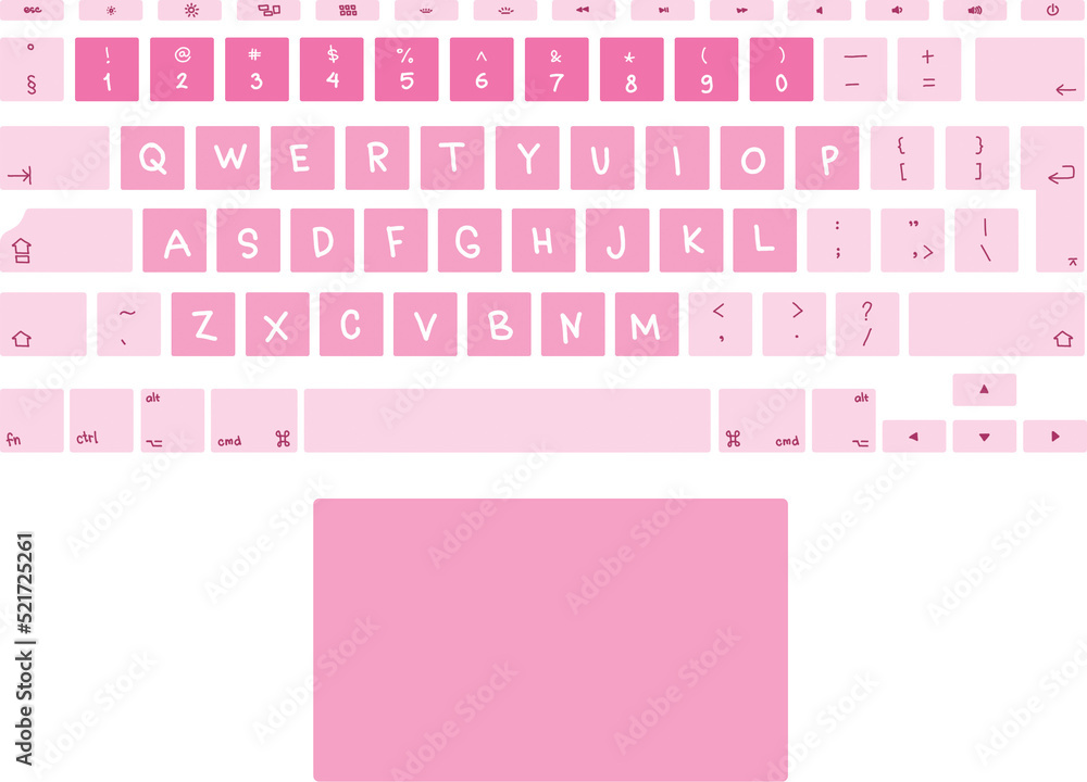 Printable mac air keyboard sticker png Stock Illustration | Adobe Stock