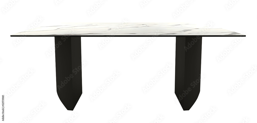 Marble and black table on transparent background. png. 3d rendering ...