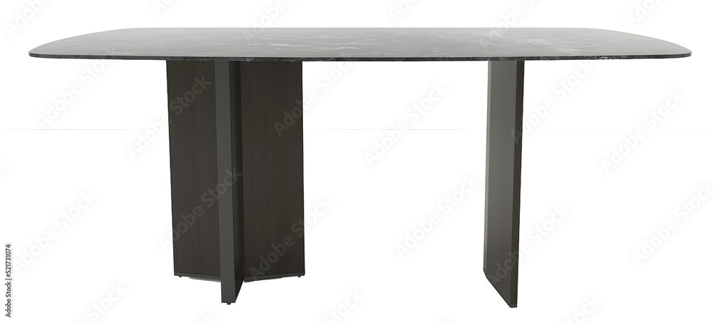 Wooden black table on transparent background. png. 3d rendering Stock ...
