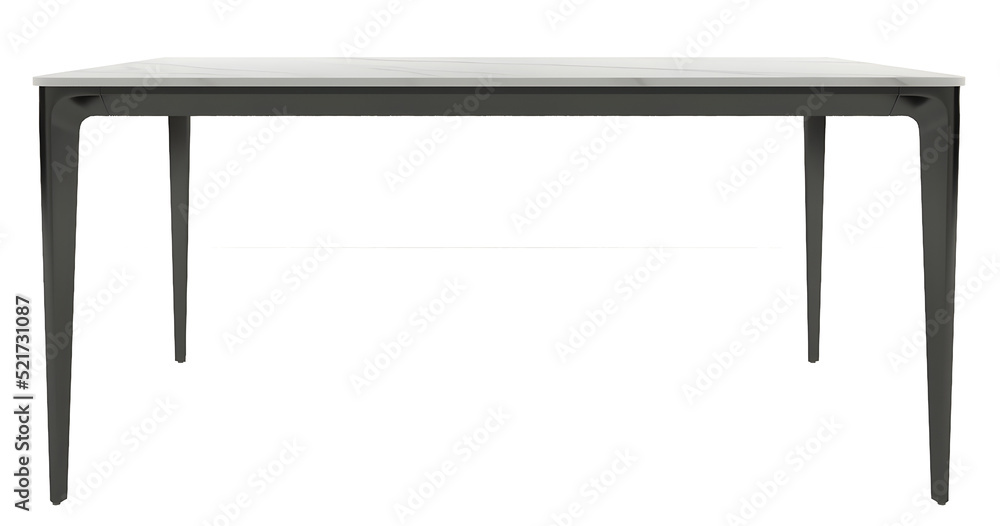 Marble and black table on transparent background. png. 3d rendering ...