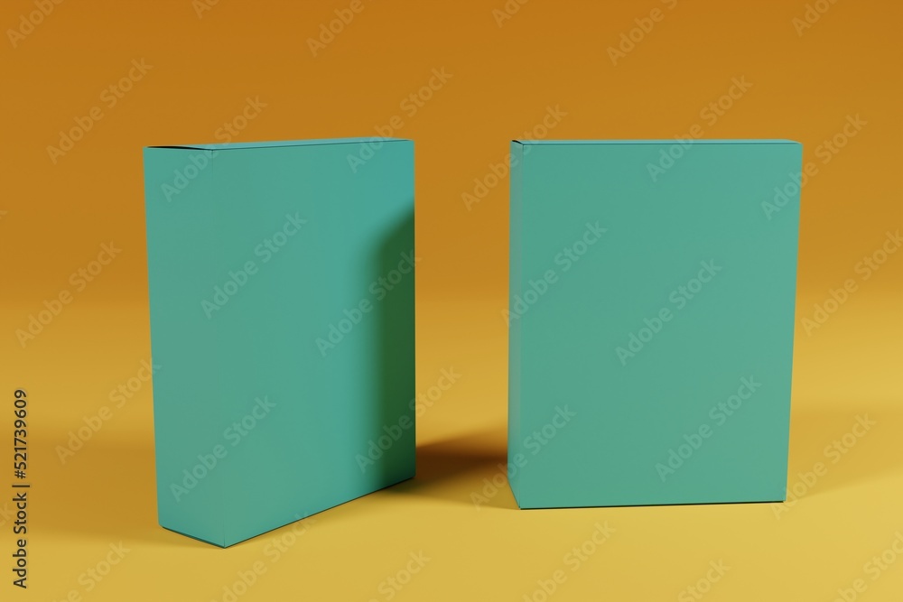 blank cereal box packaging on 3d rendering Stock Illustration | Adobe Stock