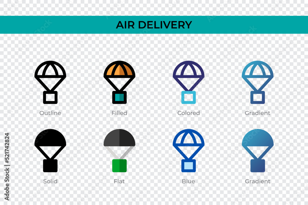 Air Delivery icon in different style. Air Delivery vector icons ...