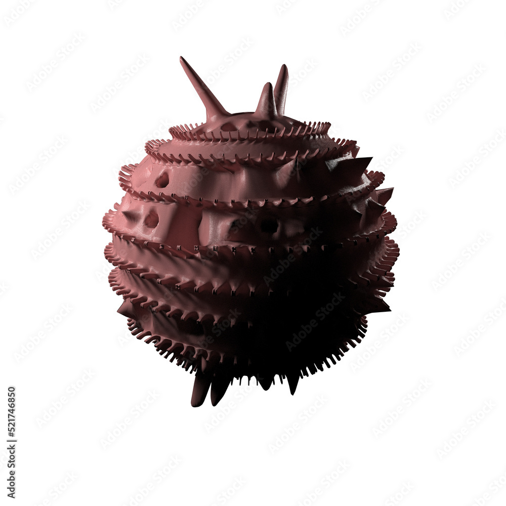 3D rendered illustration of a Virus Cell isolated on transparent ...