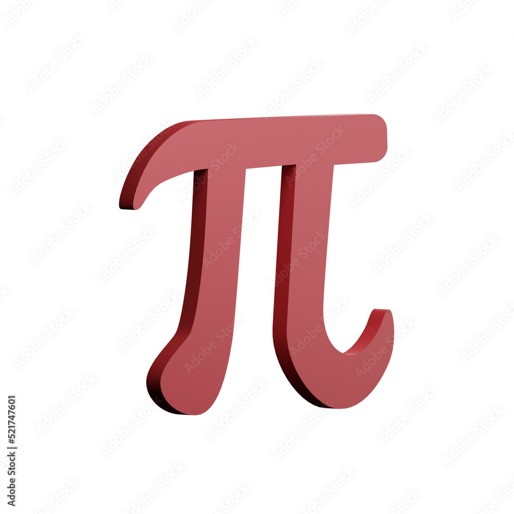 3d pi symbol icon illustration Stock Illustration | Adobe Stock