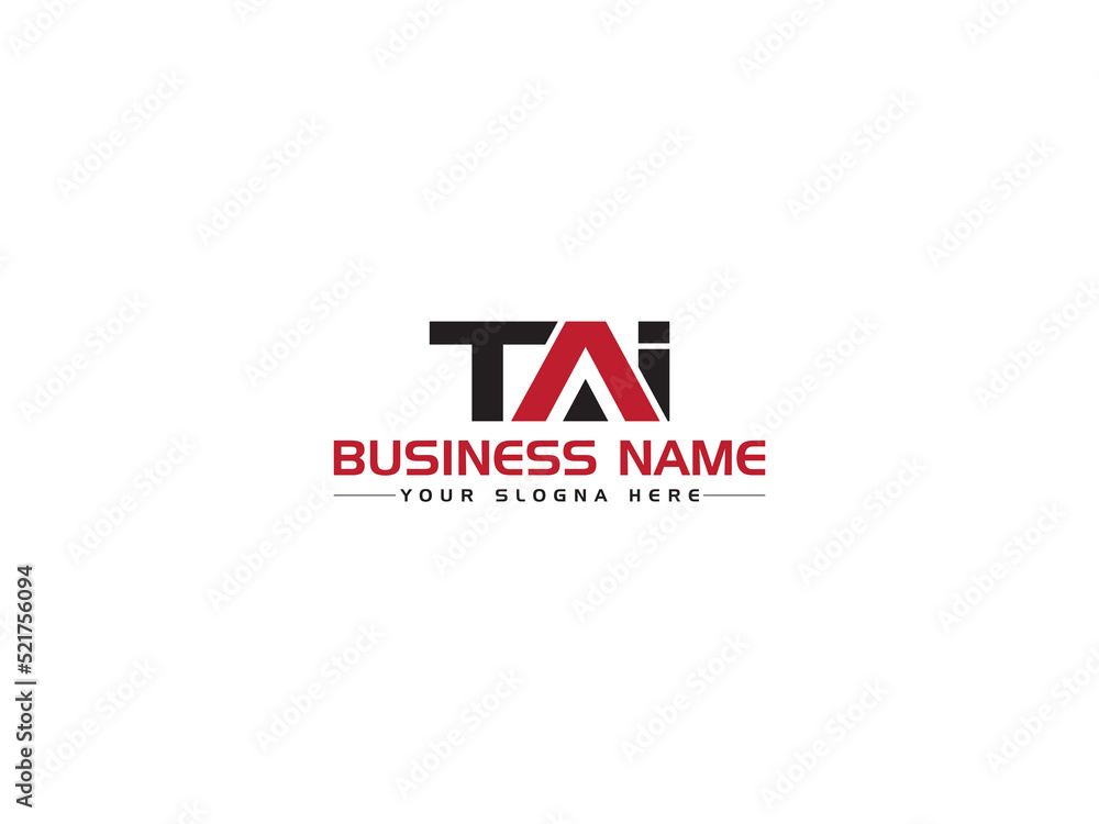 Minimalist TAI Logo Icon, Creative TA t a i Logo Image With Three ...