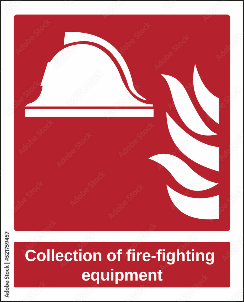 firefighting equipment sign firefighting equipment Stock-Illustration ...