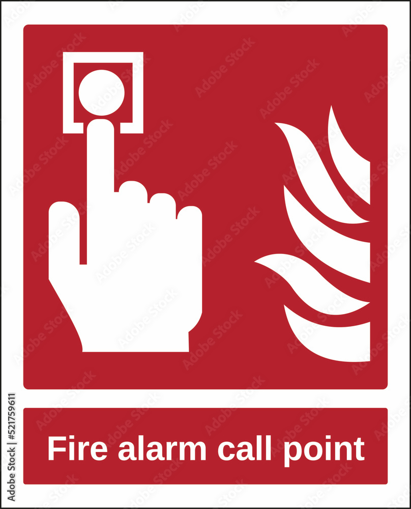 firefighting equipment sign fire alarm call point Stock Illustration ...