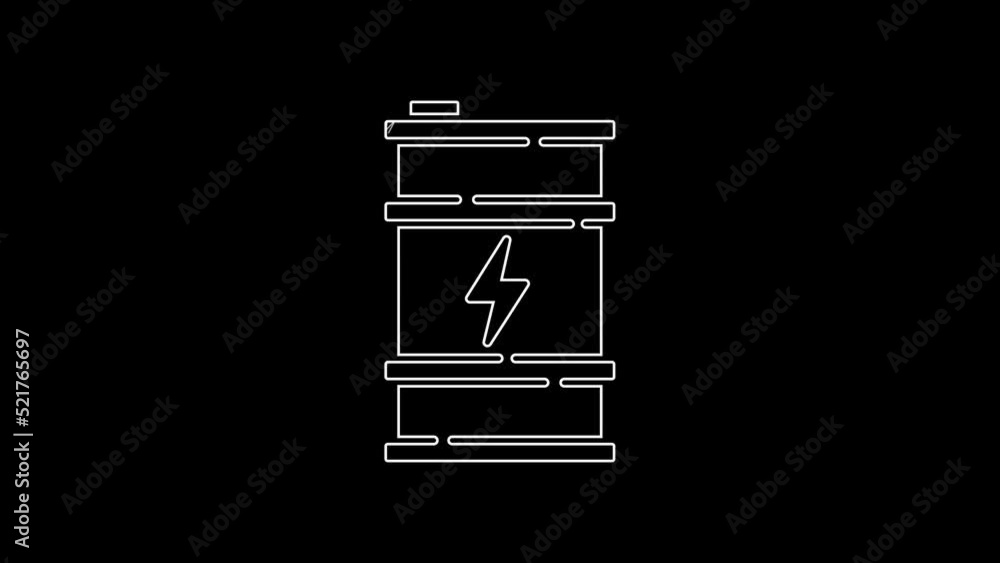 White line Bio fuel barrel icon isolated on black background. Eco bio ... White line Bio fuel barrel icon isolated on black background. Eco bio ...