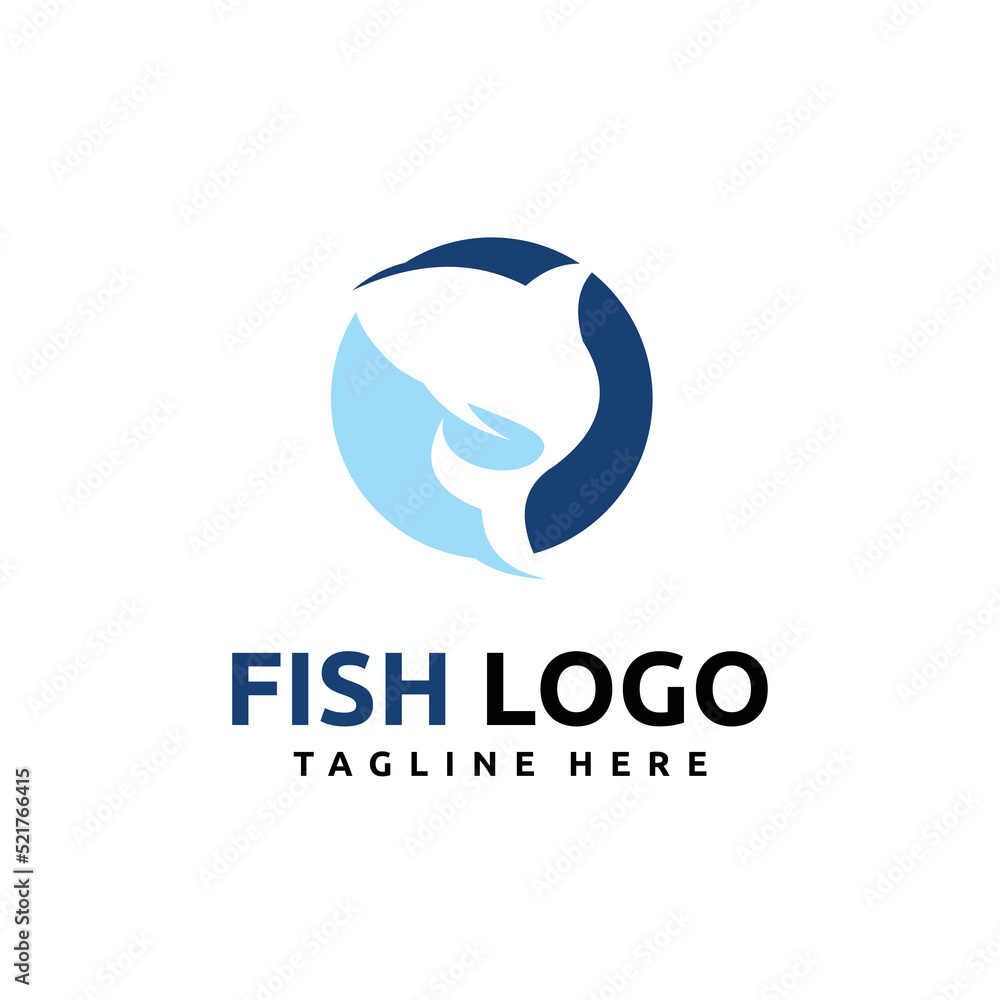 Vetor de Fish logo design for fresh seafood or business company logo ...
