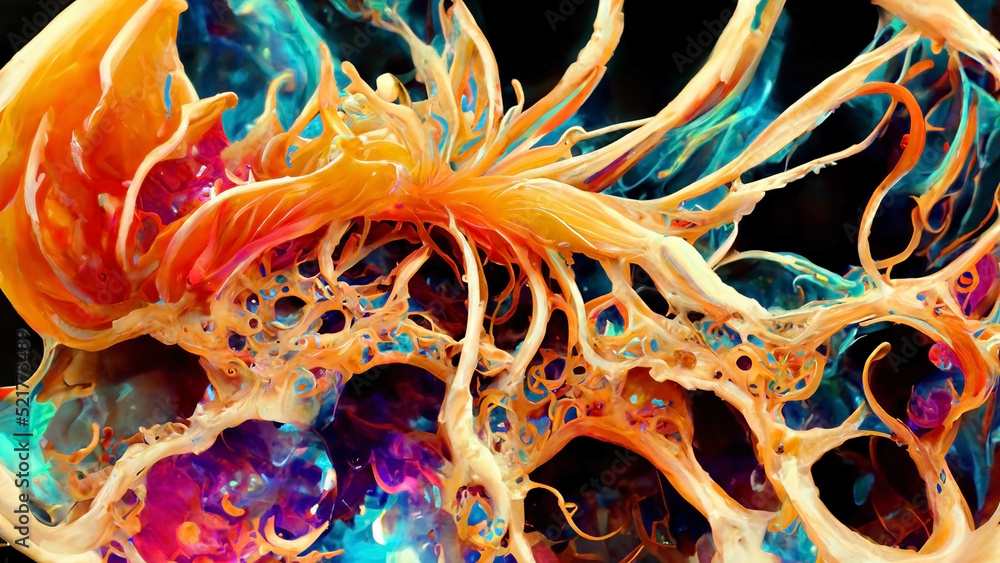 Abstract colorful glassy alien fungus background. HD Wallpaper Stock ...