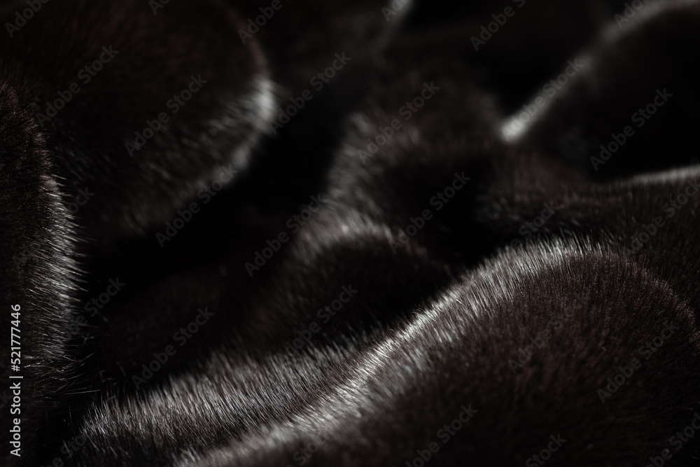 natural black mink fur background Stock-Foto | Adobe Stock