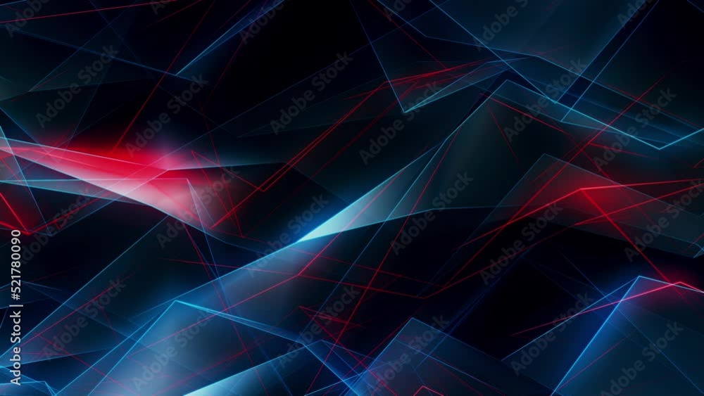 Abstract Red and Blue Glowing Edges Background Loop Stock Video | Adobe ...