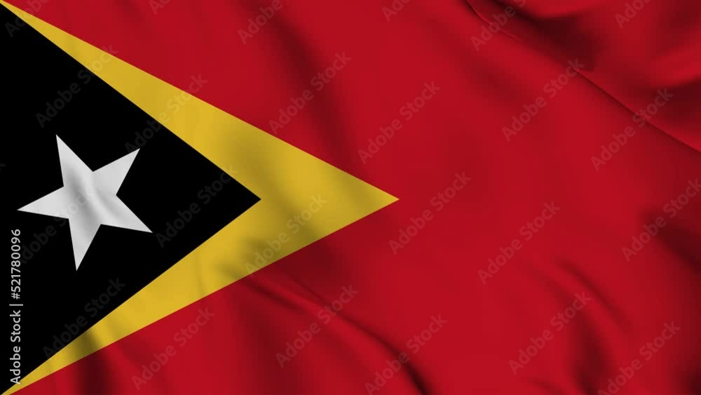 Timor Leste flag waving looping footage Full 4K (3840 x 2160) Realistic ...