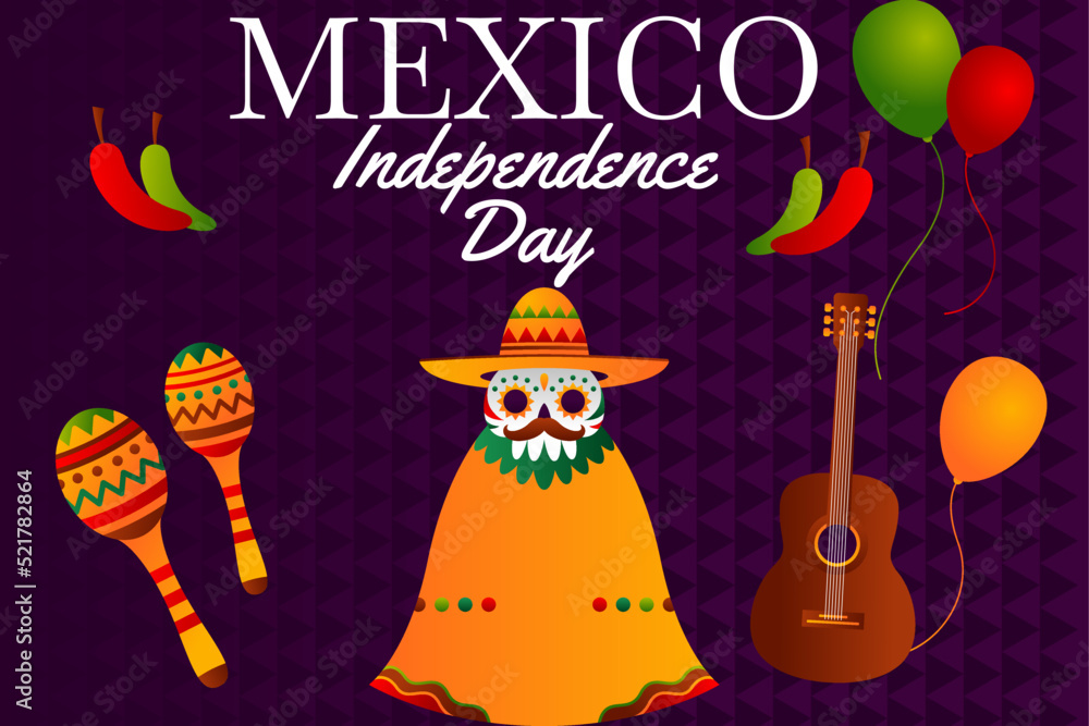 Mexico Independence Day Background (Viva Mexico). September, 16 ...