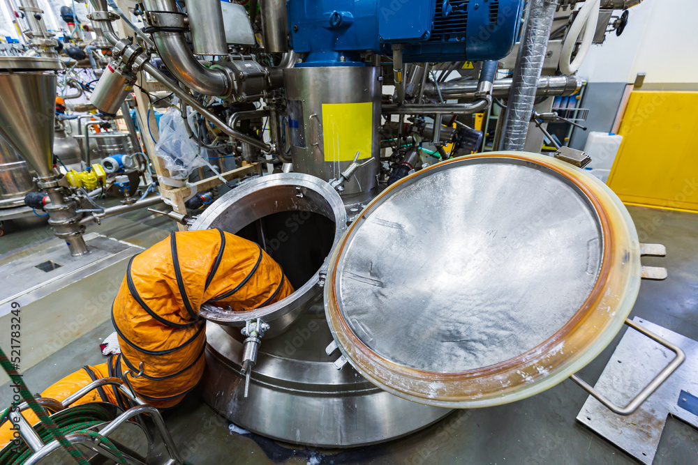 Opened manhole blower fresh air into confined space Stock Photo | Adobe ...