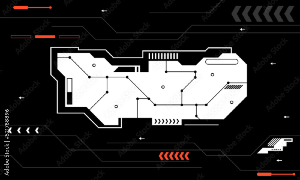 Cyberpunk retro futuristic poster. Vector Illustration Stock Vector ...