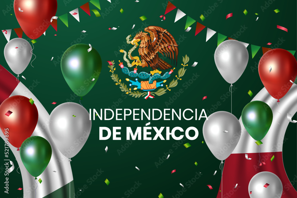 Mexico Independence Day Background (Viva Mexico). September, 16 ...