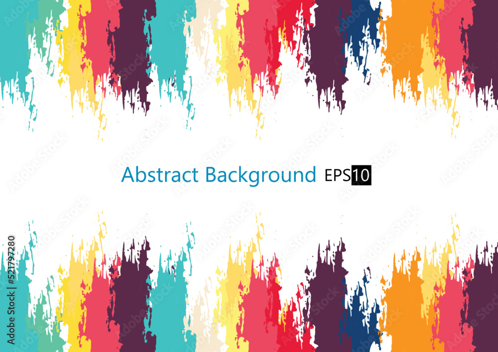 Abstract vector splatter paint color background design. Paint splashes ...