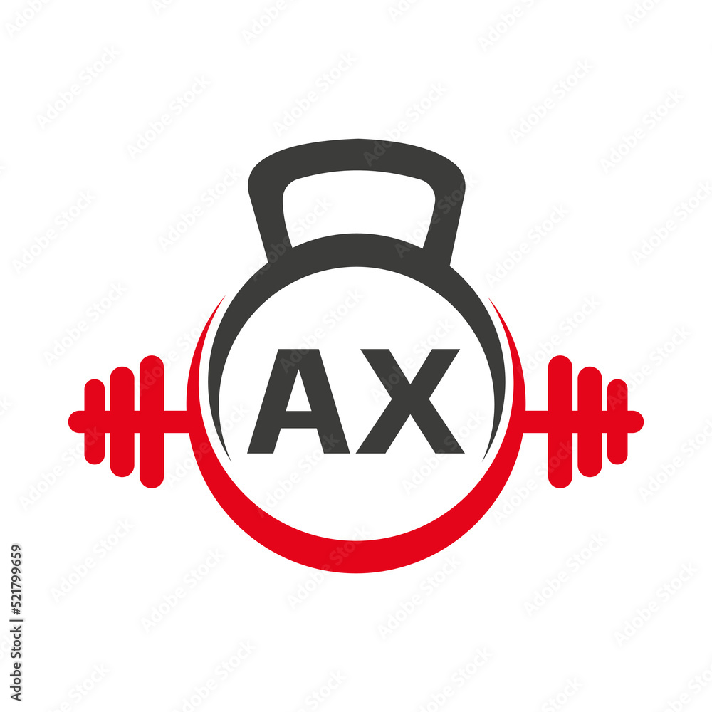 Letter AX Fitness Gym Logo Concept. Fitness Logo Symbol Vector Template ...