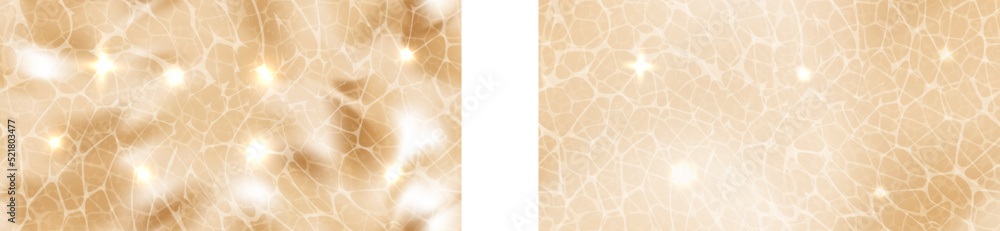 Endless beige water surface top view seamless texture with sunlight ...