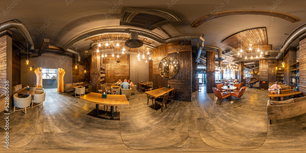 Full spherical seamless hdri panorama 360 degrees in interior stylish ...