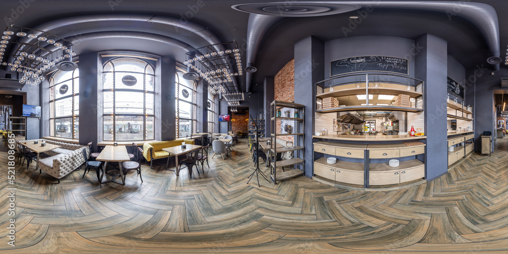 Full seamless spherical hdri panorama 360 degrees angle view in modern ...