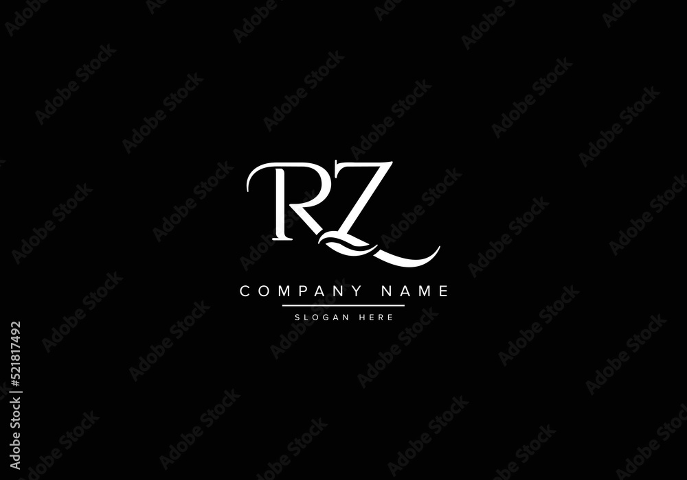 Abstract Letters RZ Logo Monogram. Vector design Stock Vector | Adobe Stock