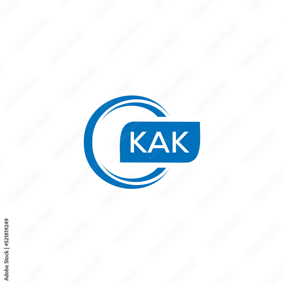 KAK letter design for logo and icon.KAK typography for technology ...