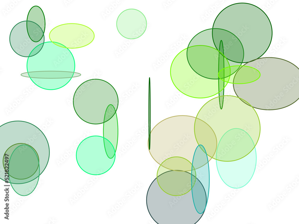 Abstract green circle and ellipses overlay with transparent PNG Stock ...