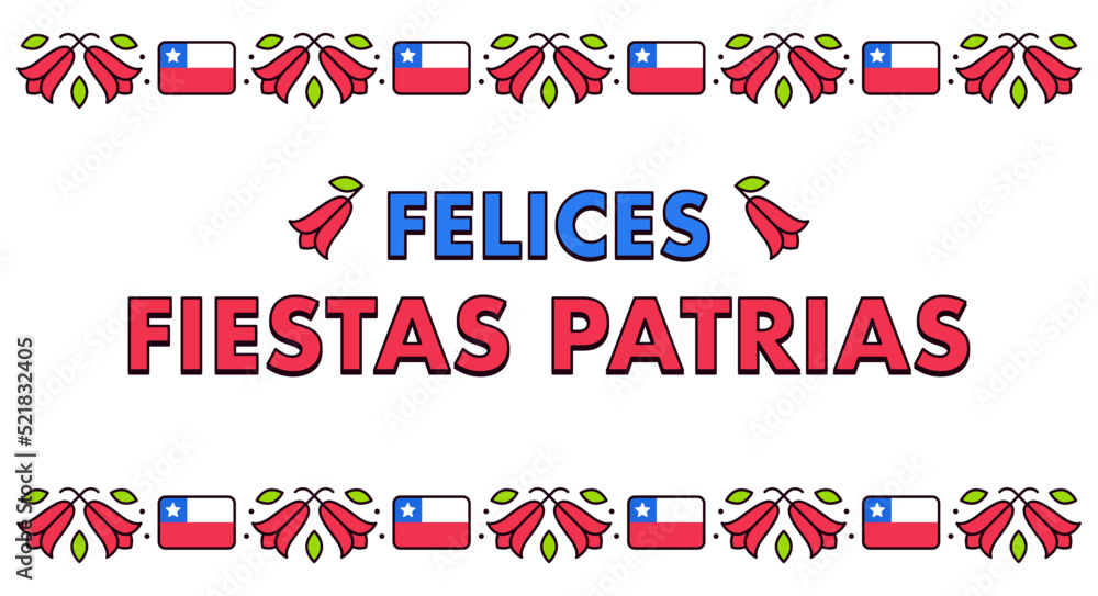 Felices Fiestas Patrias banner design Stock Vector | Adobe Stock