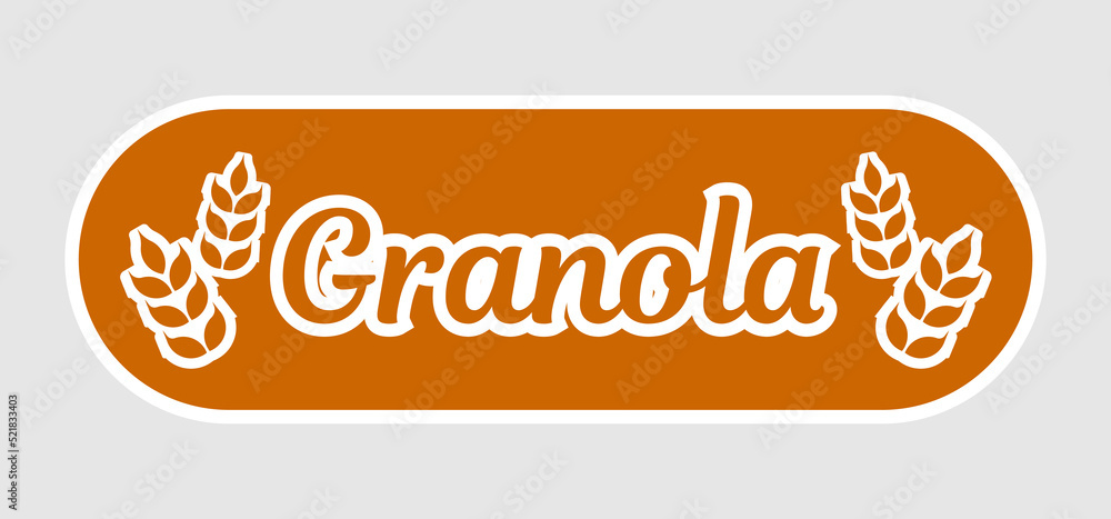 Granola logo vector. Collection of lettering compositions with ...
