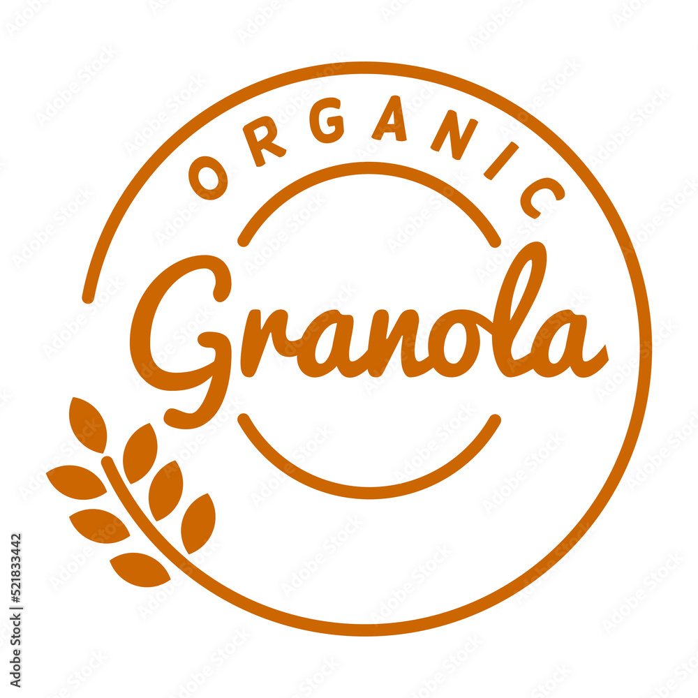 Granola logo vector. Collection of lettering compositions with ...