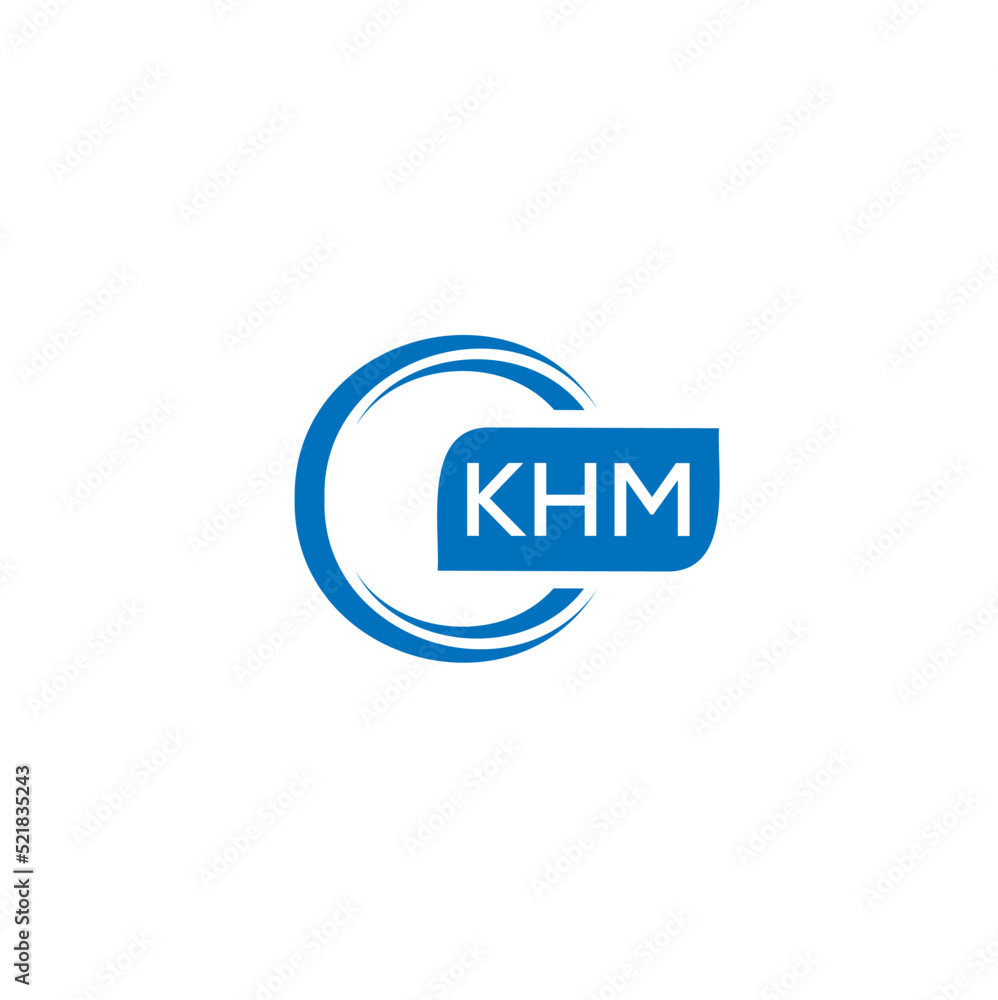 KHM letter design for logo and icon.KHM typography for technology ...