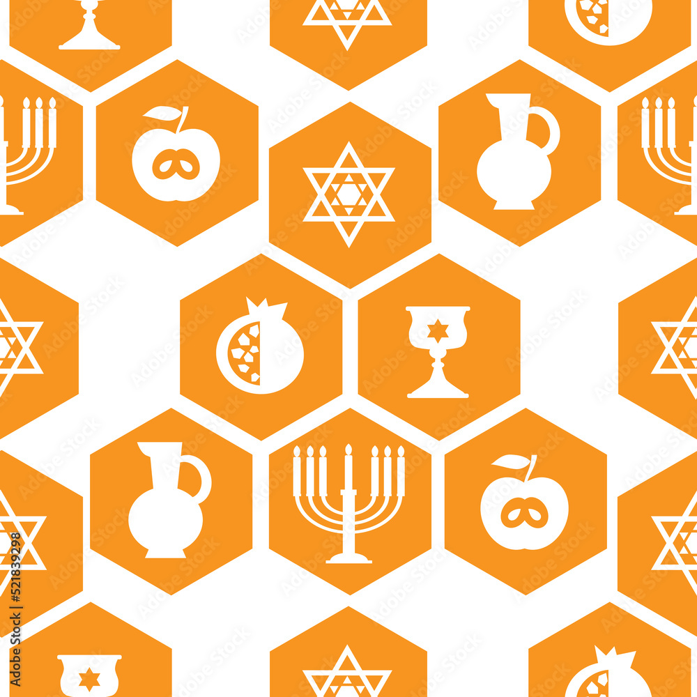 Rosh hashanah , Shana Tova - jewish new year holiday seamless pattern ...