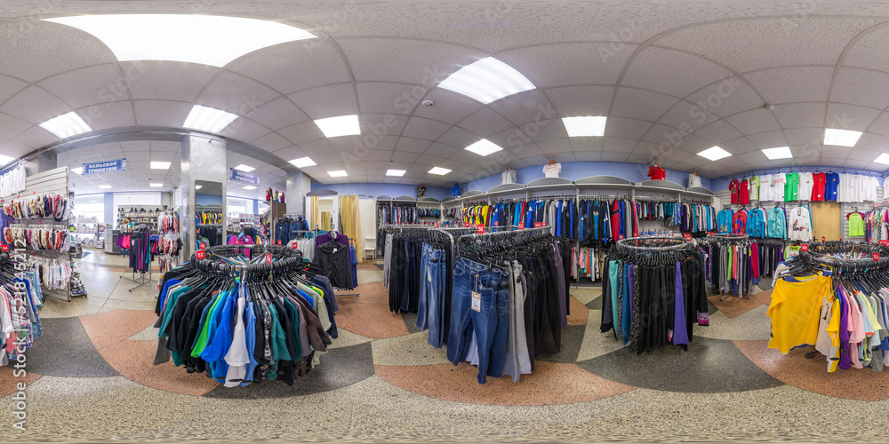 Full spherical seamless hdri panorama 360 degrees. Sports shop ...