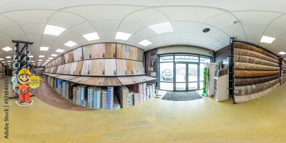 Full spherical hdri panorama 360 degrees angle inside interior in shop ...