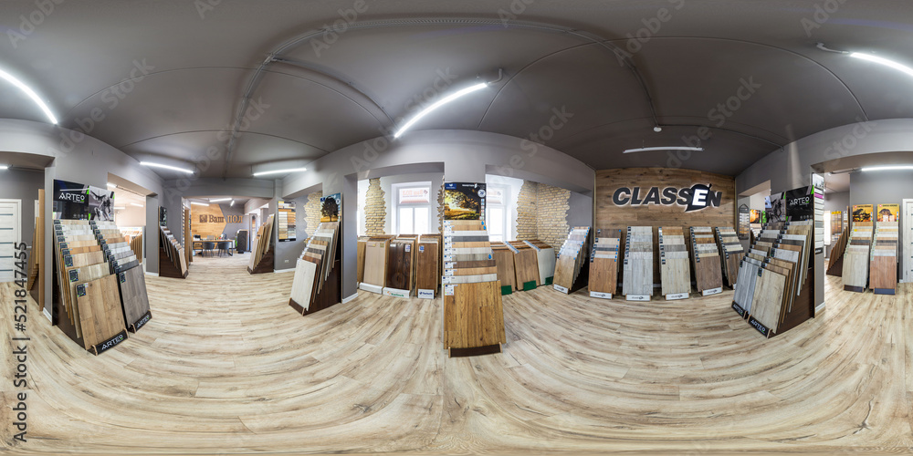 Full spherical seamless hdri panorama 360 degrees angle inside floor ...